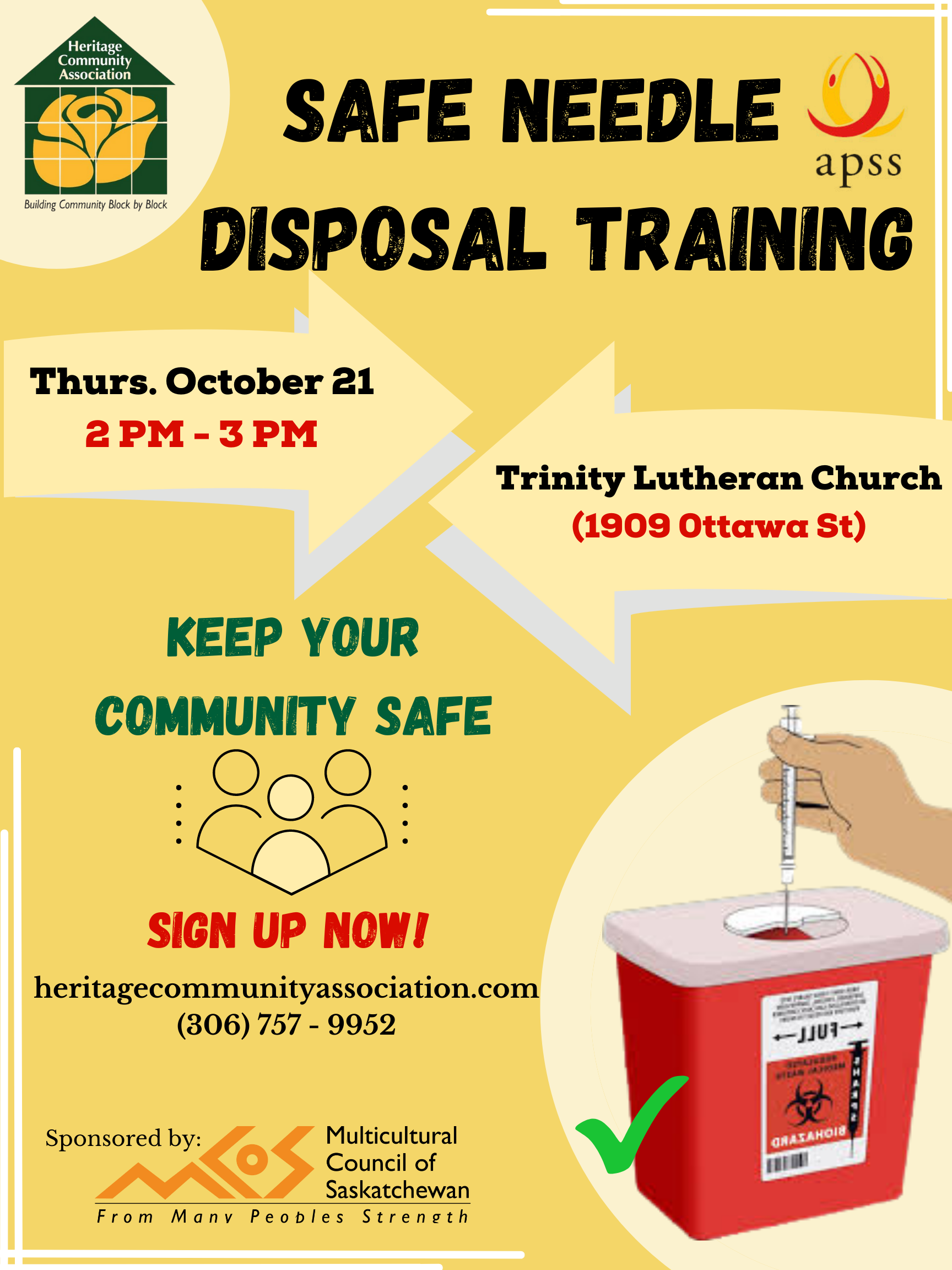 Safe Needle Disposal Training – Welcome to the Heritage Community